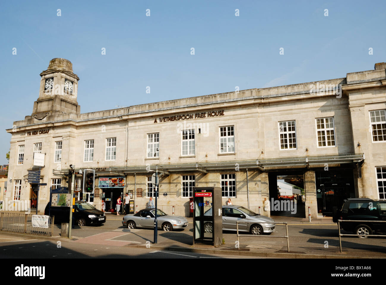 The old railway station building, Aberystwyth, converted to a ...
