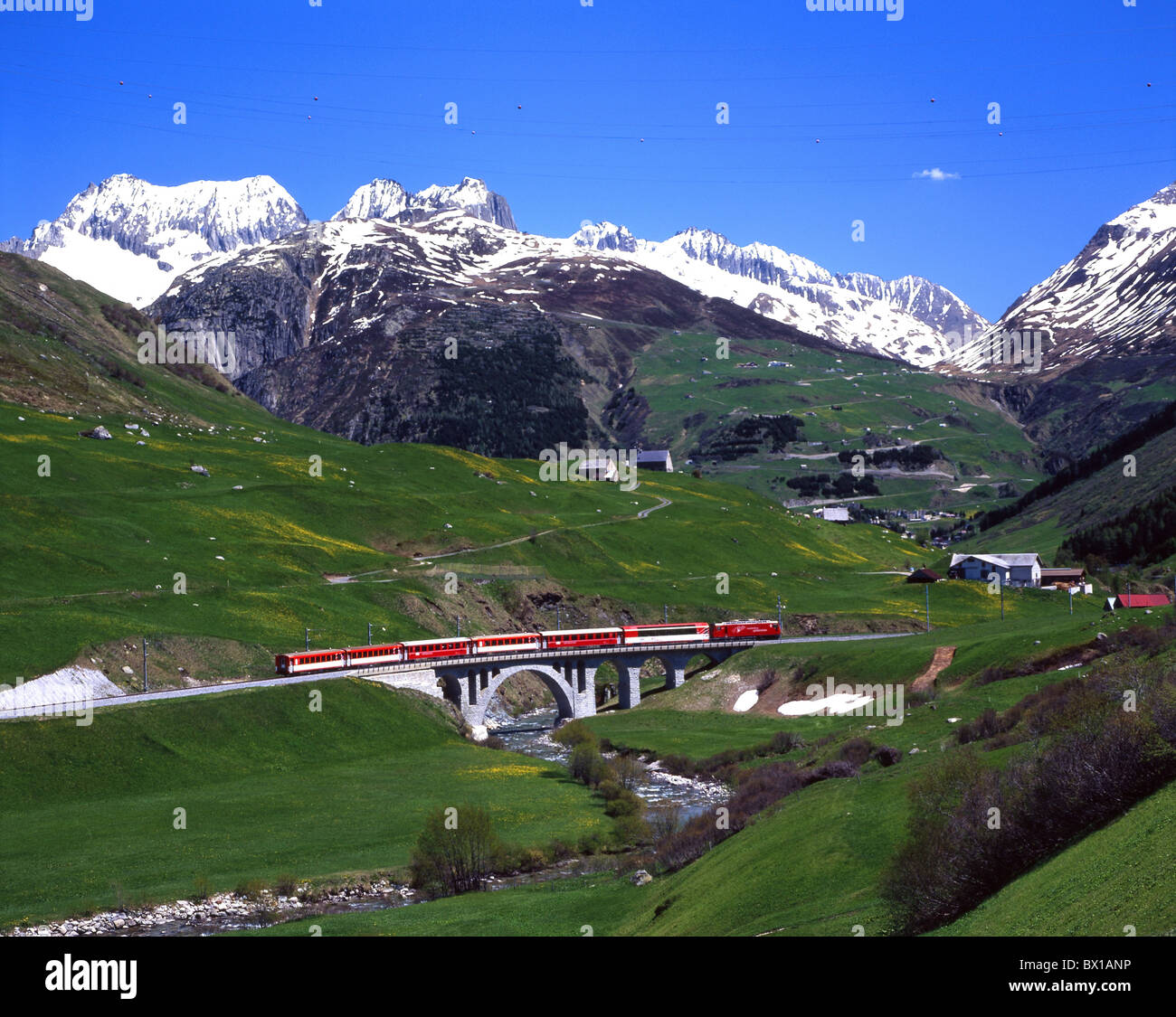 Alps andermatt railway mountains railroad hi-res stock photography and images - Alamy