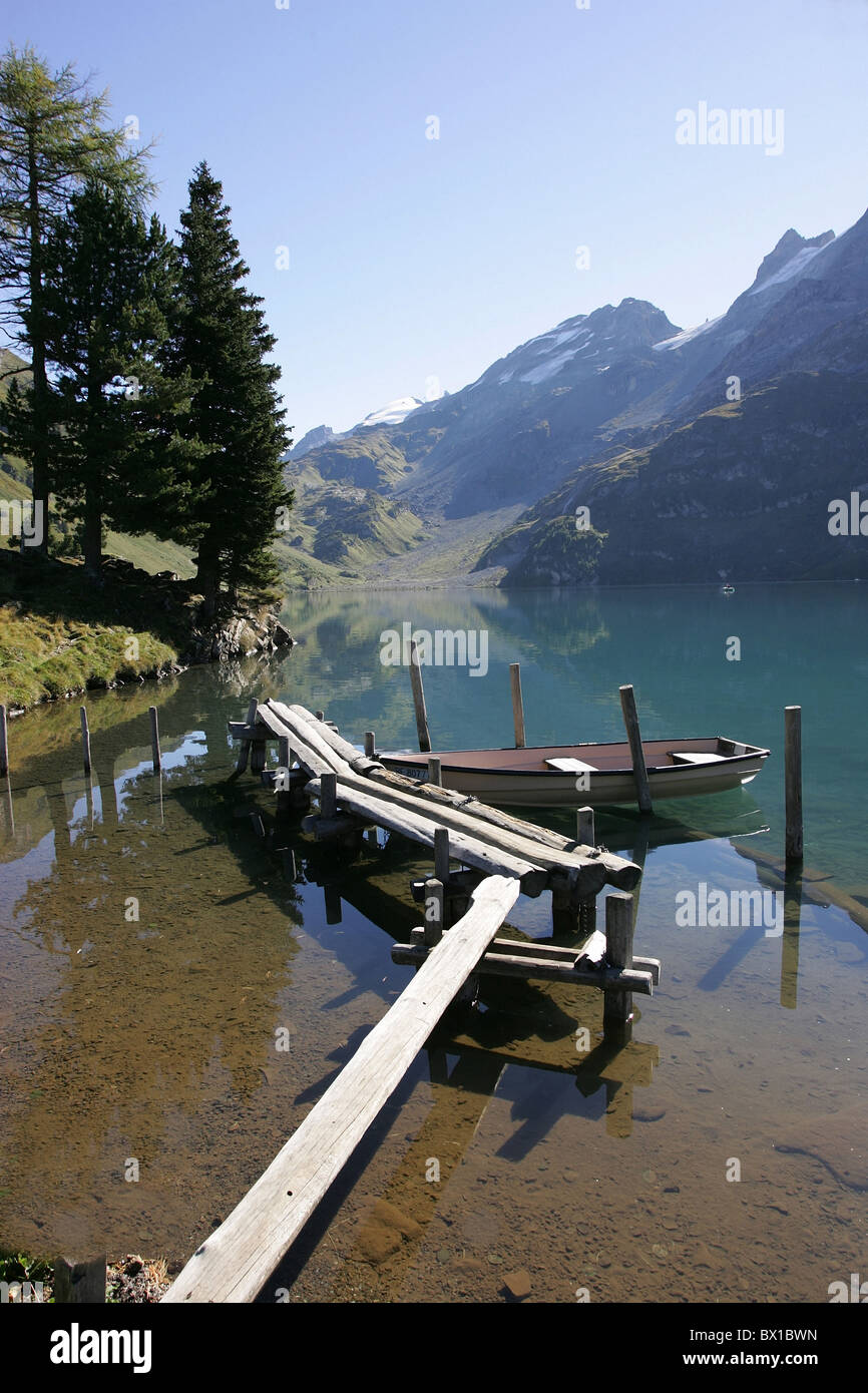 scenery landscape Engstlensee genetic valley lake mountain lake bar ...