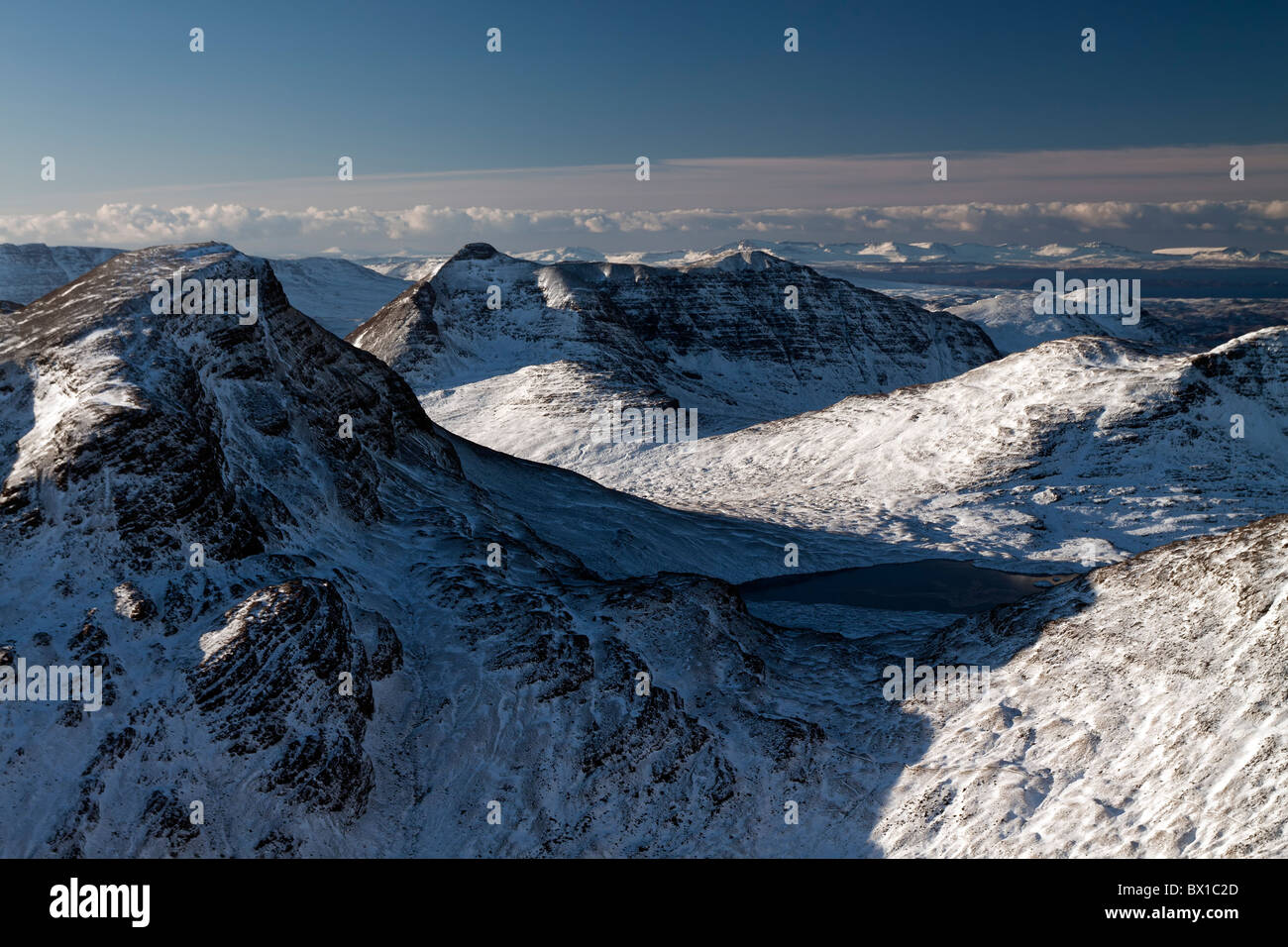 Achnashellach hills from the summit of Sgorr Ruadh, Northwest Highlands ...