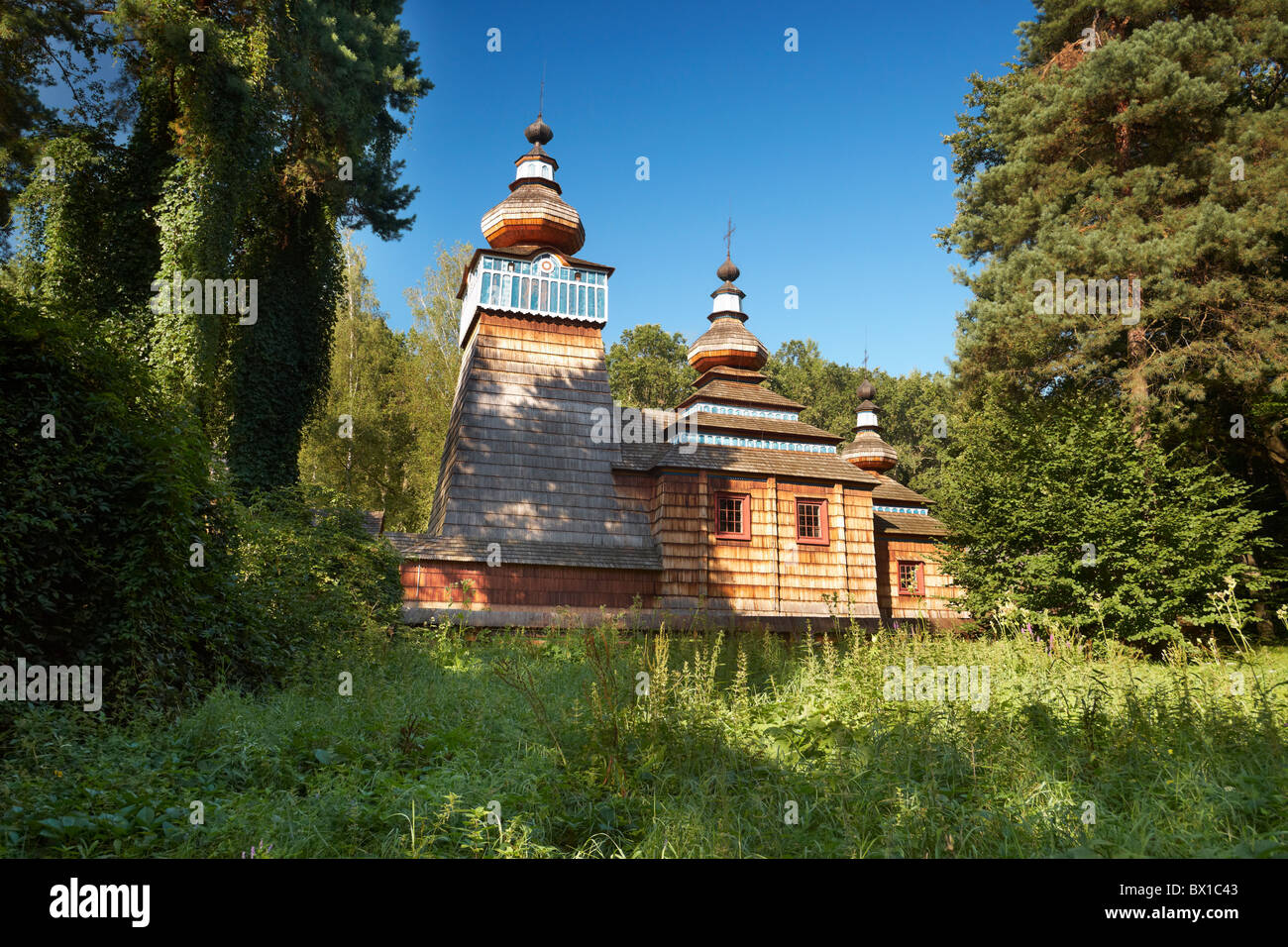 Sanok - open-air museum of wooden buildings, old Orthodox Church from ...