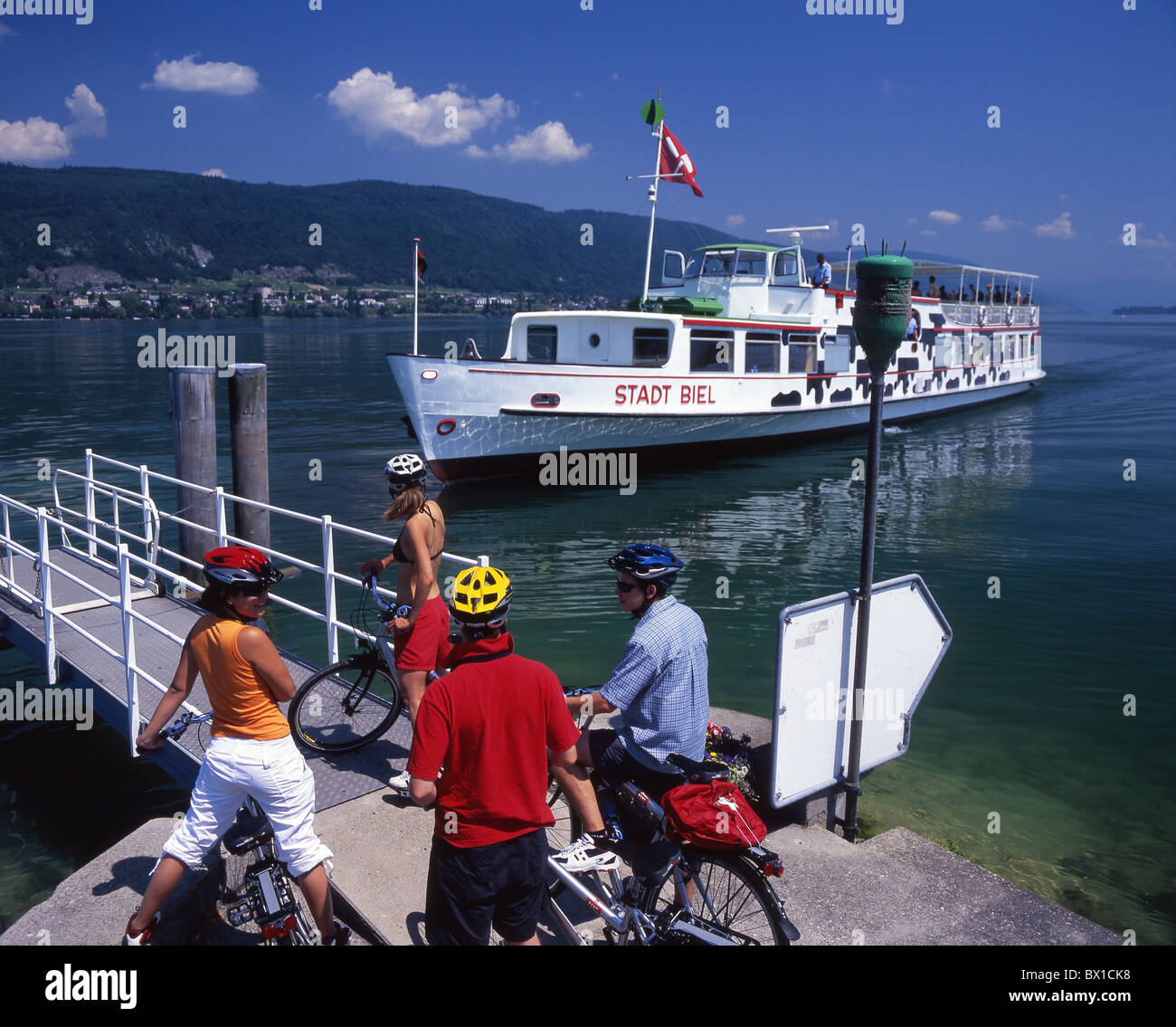 Canton Bern bicycle Bielersee Lake Biel bike canton Erlach excursion ...