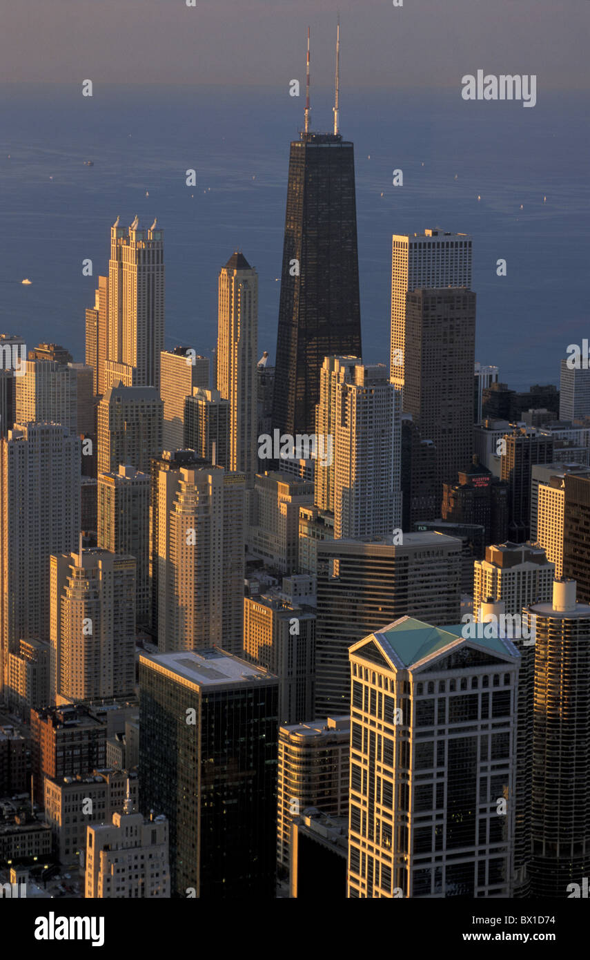 Chicago Illinois Lake Michigan USA America United States View from ...