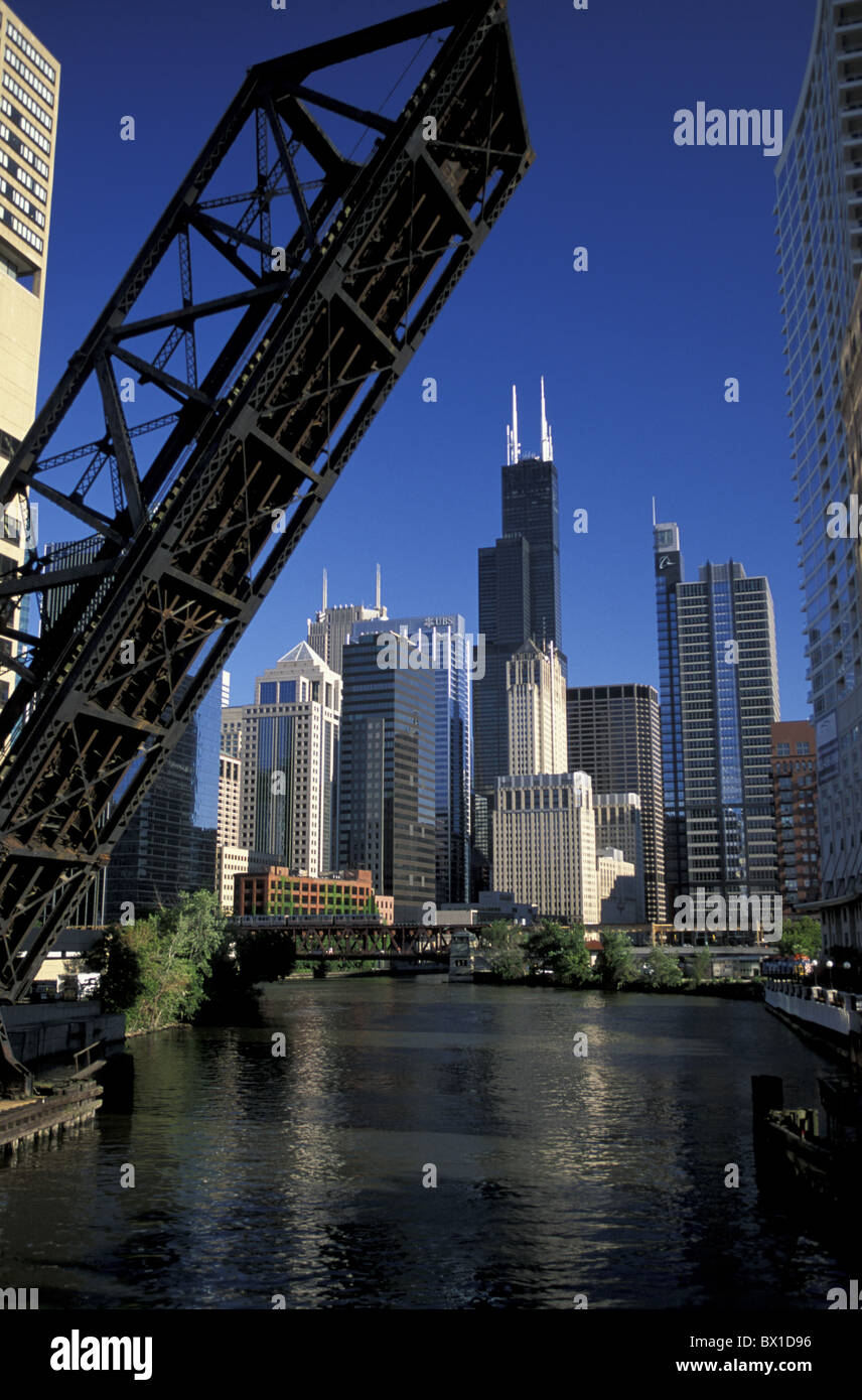 Chicago Downtown Illinois Loop Chicago River USA America United States ...