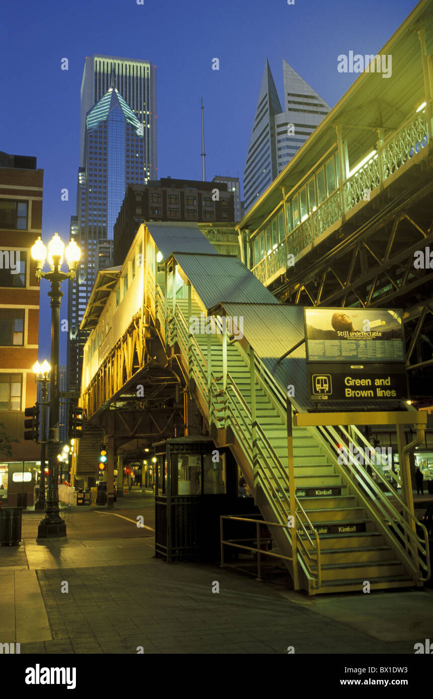 Chicago la salle street station hi-res stock photography and images - Alamy