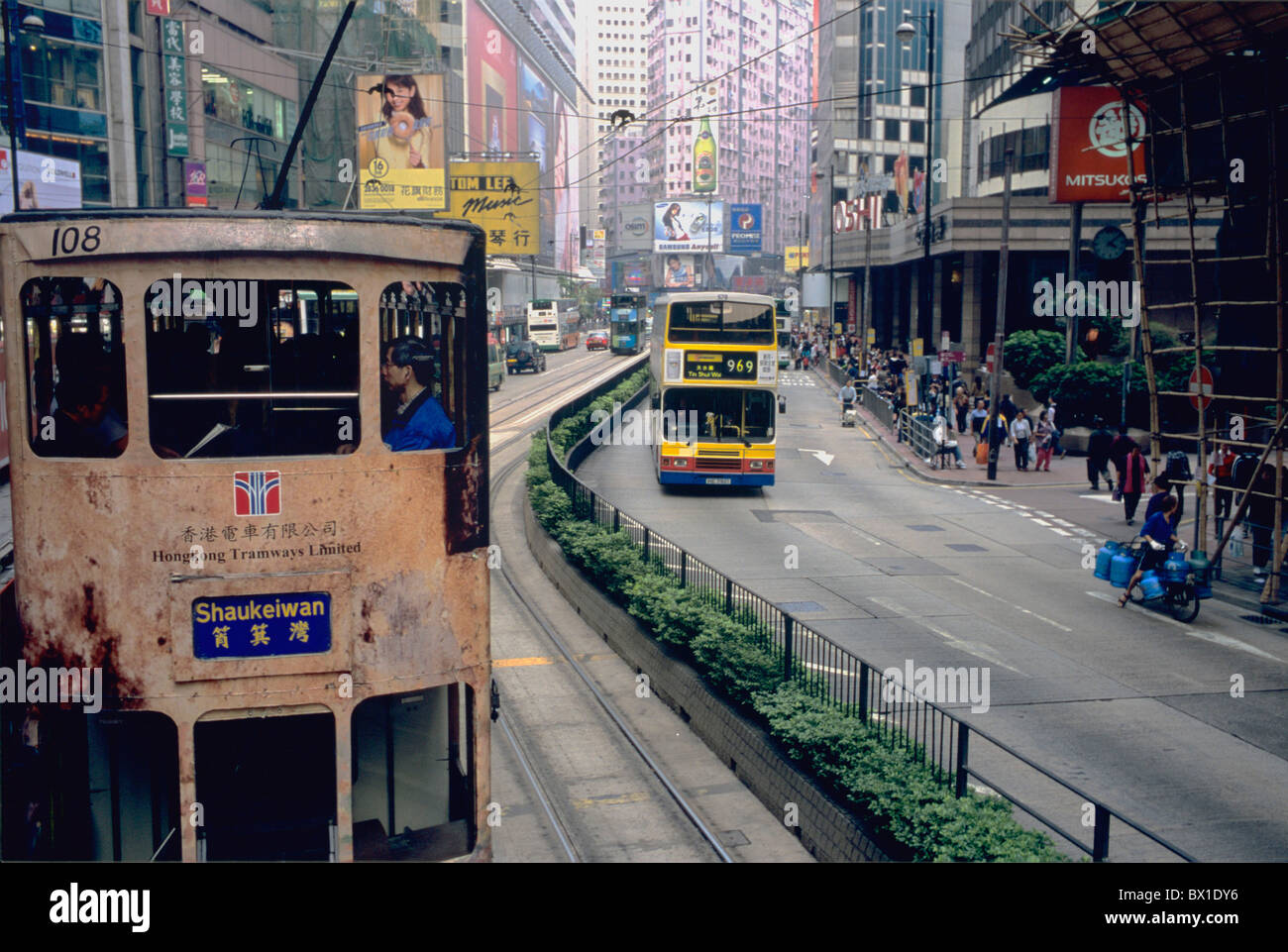 Asia bus China Asia city Hong Kong Island Hongkong Johnson Road public ...