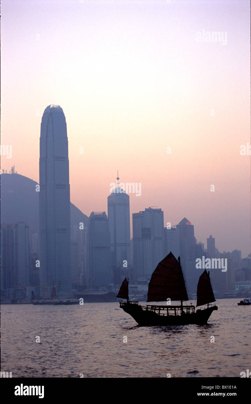 Asia Boat China Asia city coast Hongkong mood sail boat sea ships ...