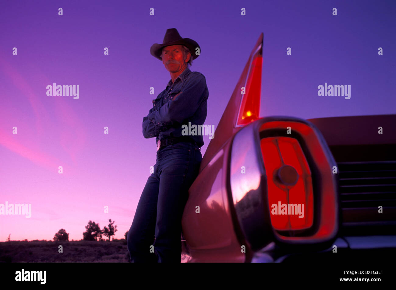 1962 Cadillac Convertible Cowboy Fully Released man standing cowboy hat ...
