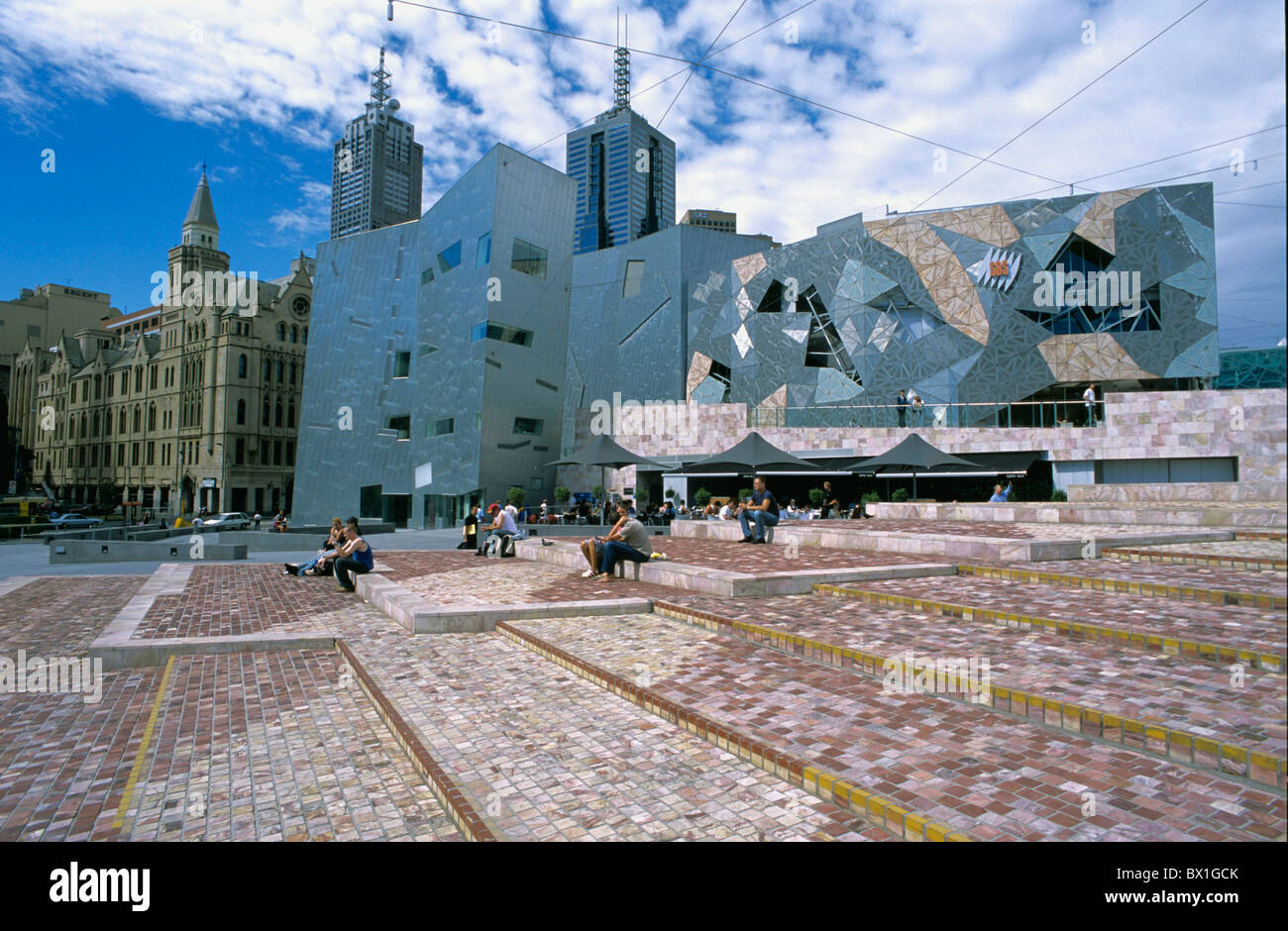 architecture Australia building city Federation Square Melbourne modern ...