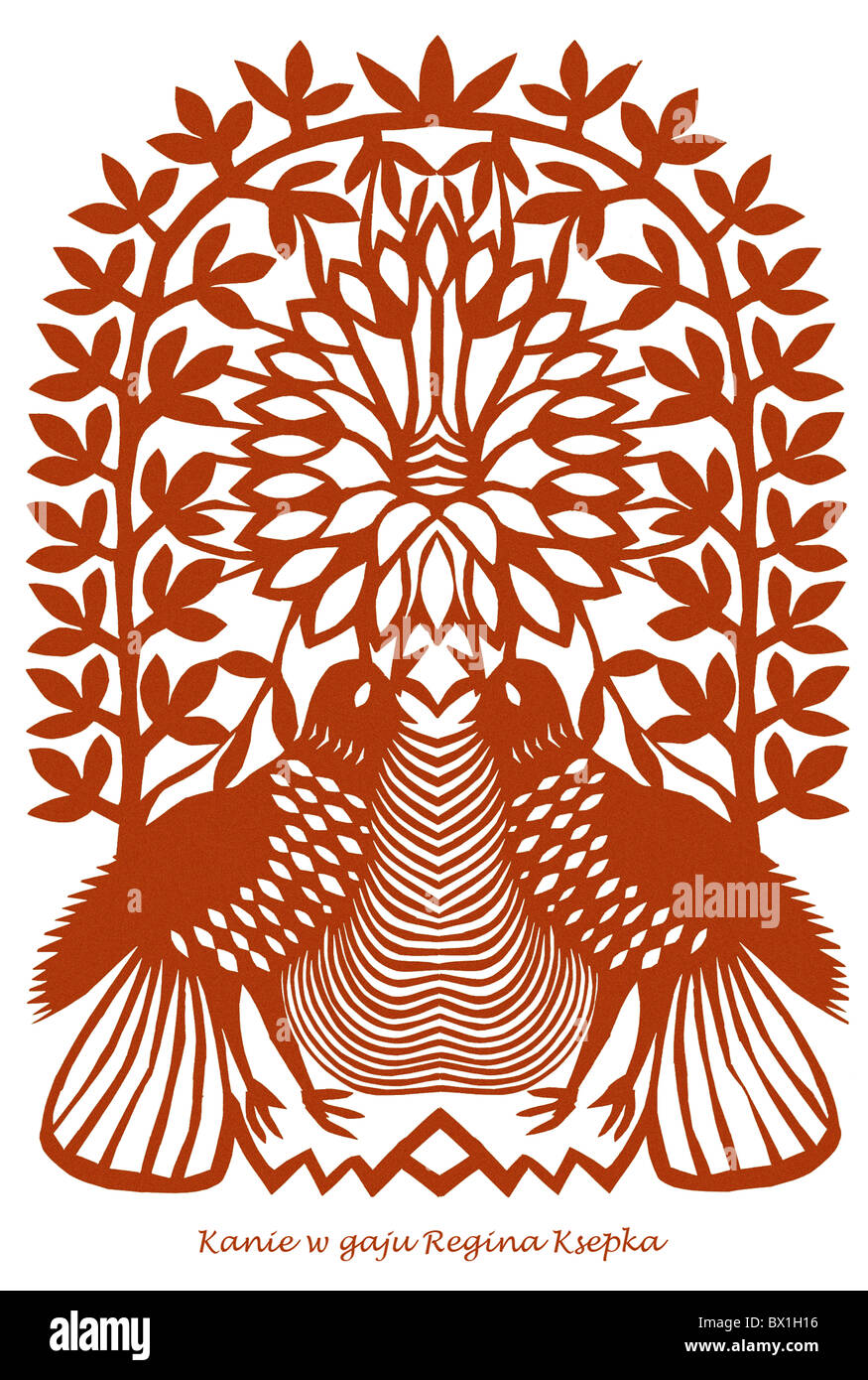 Paper cutting with birds and plants by Regina Ksepka from Czarnylas ...