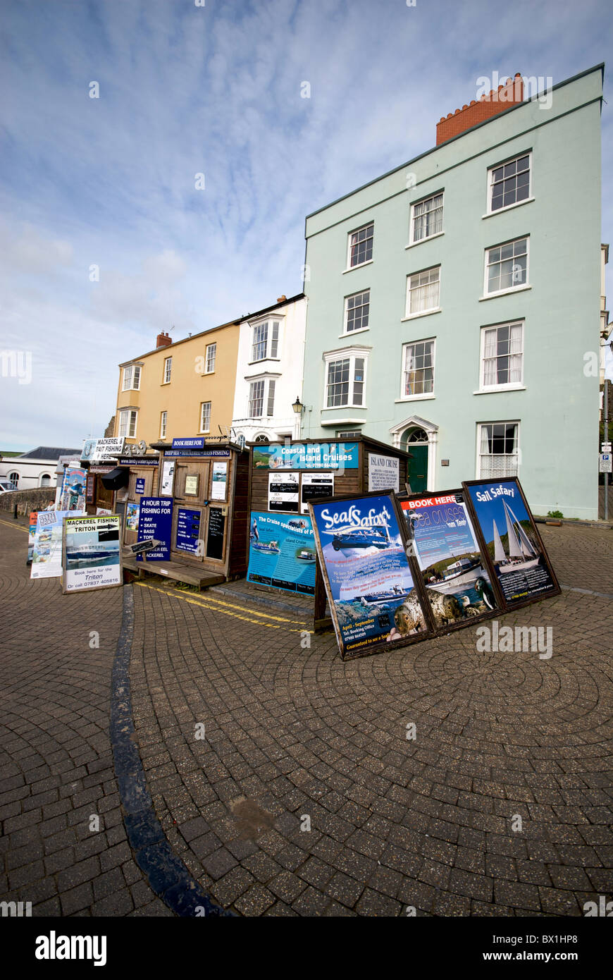 Tenby Town Center Pembrokeshire Wales UK Stock Photo - Alamy