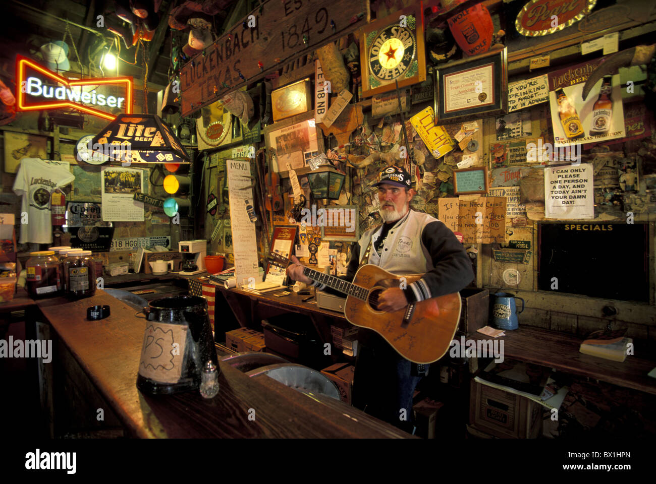 Jimmy Lee Jones Luckenbach Texas USA America United States pub music ...