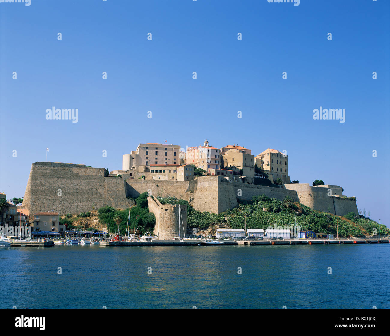 Calvi Citadel Coast Corsica France Europe harbor Holiday Island Marina ...