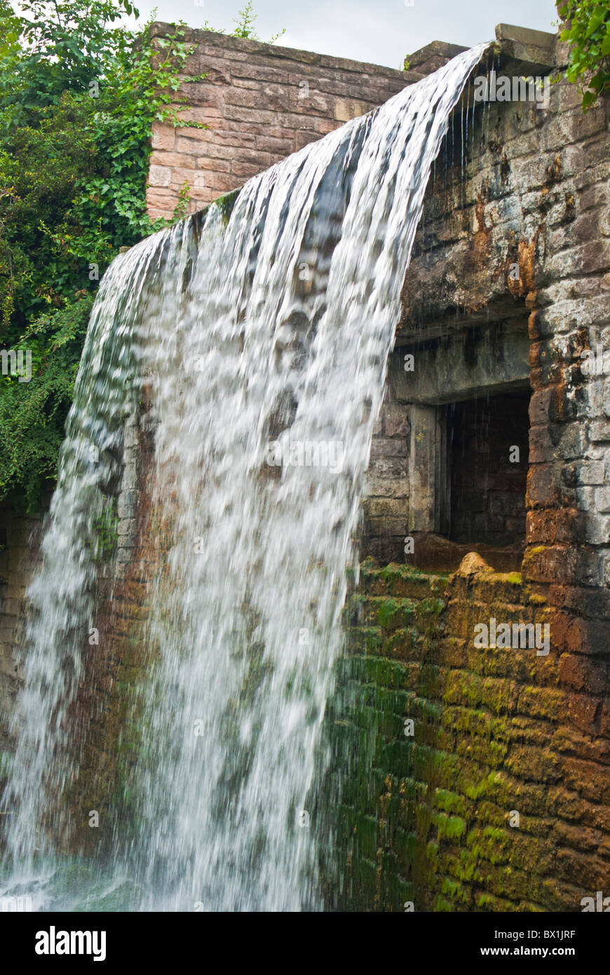 The man made waterfall at Newstead Abbey, Nottinghamshire, England, UK ...