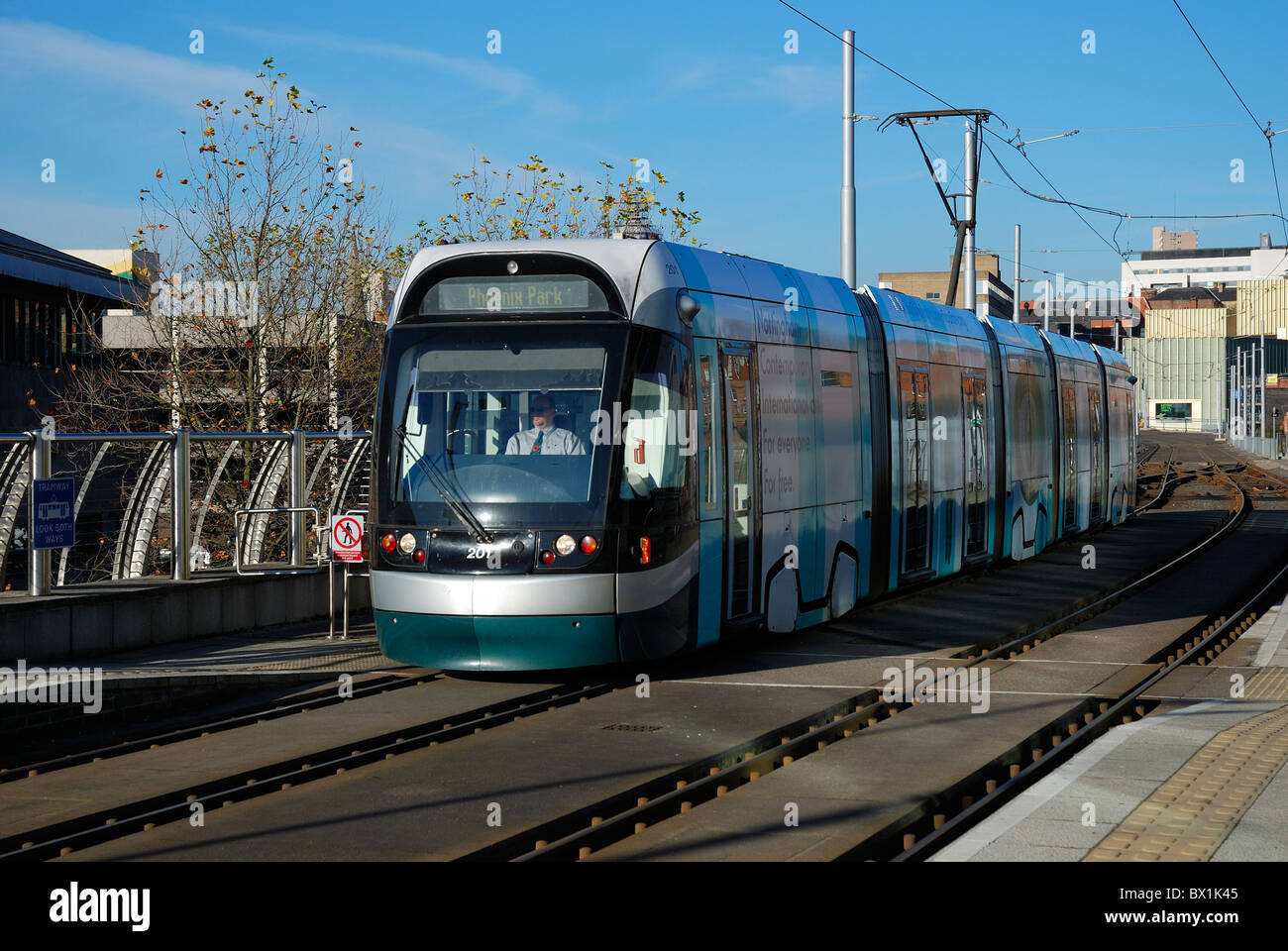 nottingham express transit station street terminus england uk Stock ...