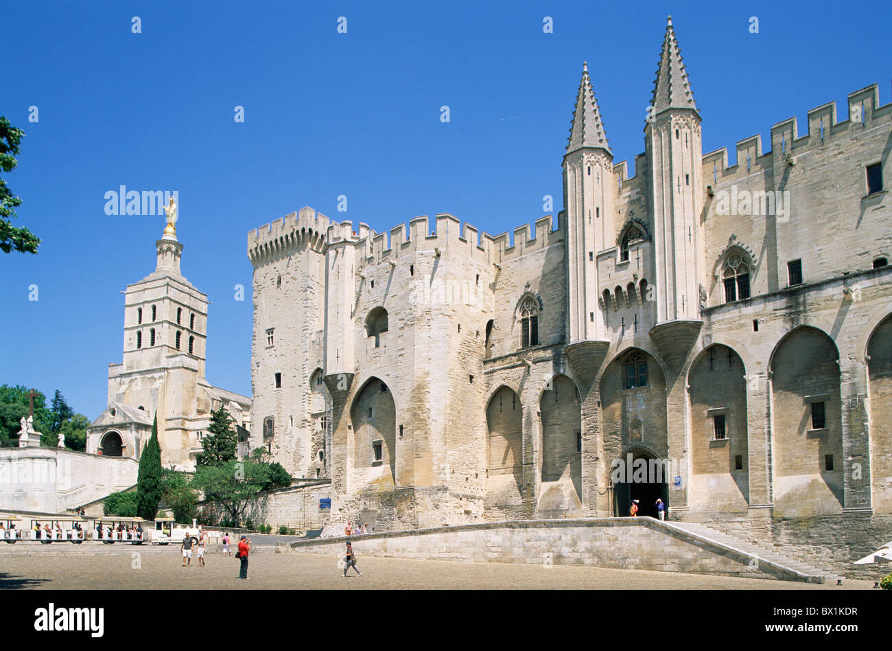 14th Century Architecture Avignon France Europe Gothic La Place Du ...