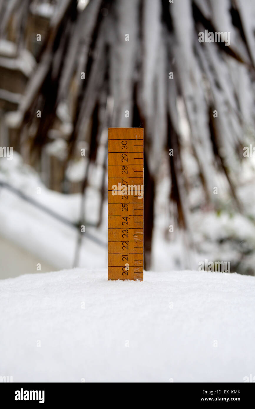ruler in snow Stock Photo - Alamy
