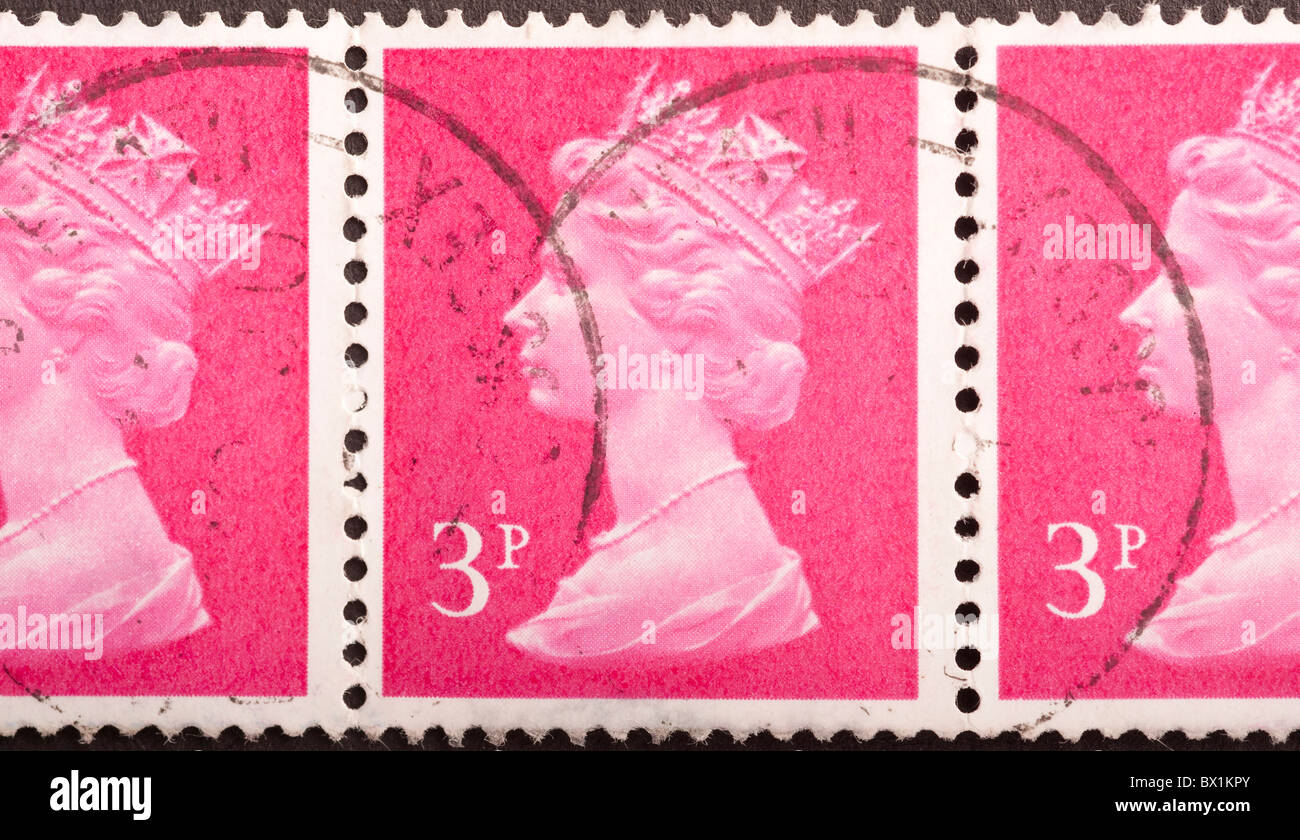 United Kingdom Postage Stamp 3p, Machin Stock Photo - Alamy
