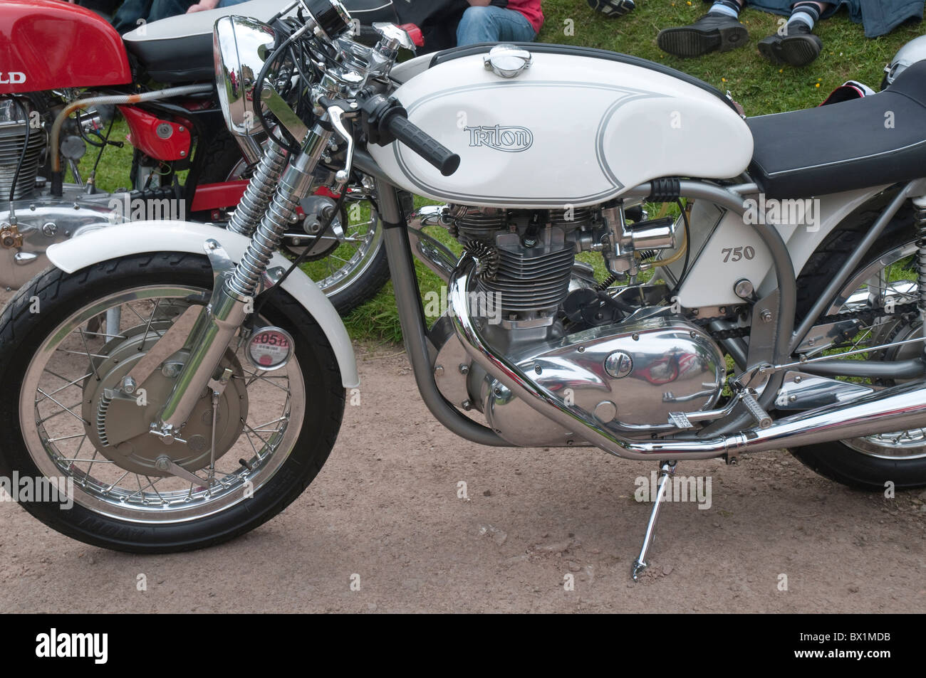 Detail of TritonMotorbike in Motorcycle Rally Stock Photo - Alamy