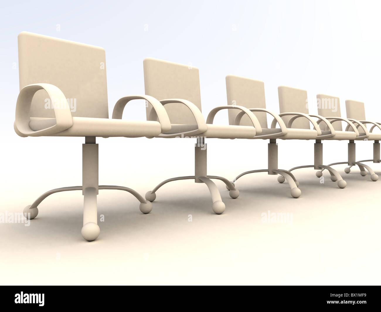 A row of office chairs Stock Photo - Alamy