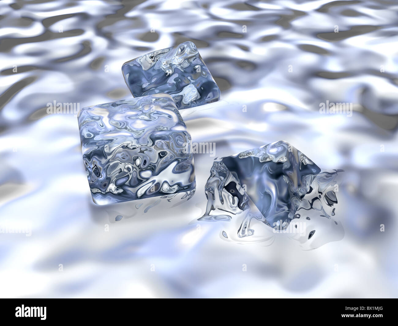Swimming Ice Cubes Stock Photo - Alamy