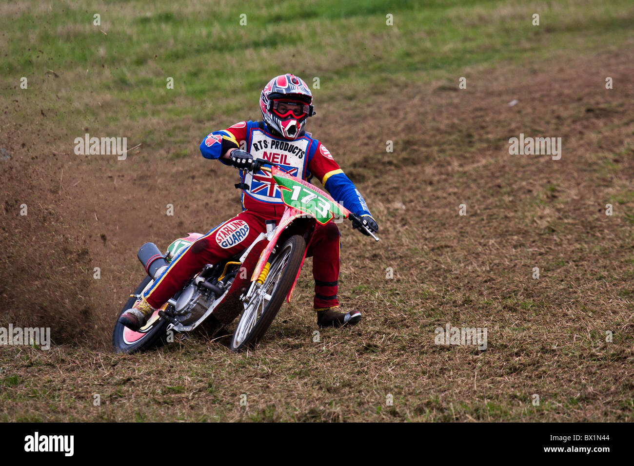 Motorcycle Grasstrack Racing Stock Photo - Alamy