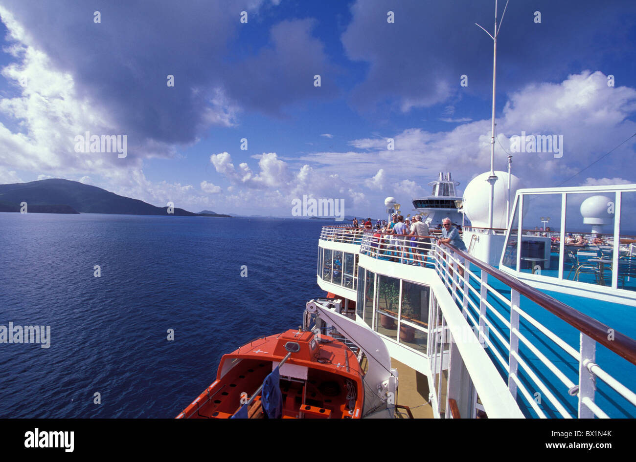 cruise cruise ship deck holidays lifeboat passengers rail railing Royal ...