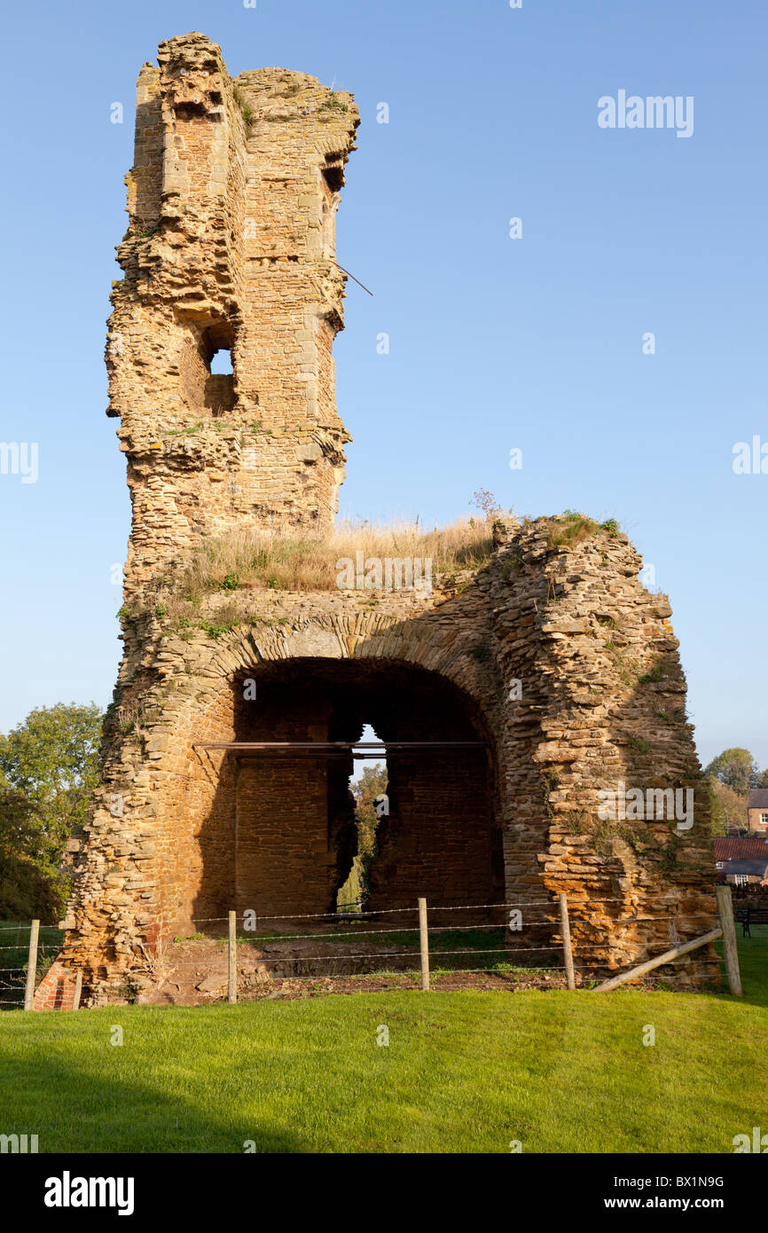 Sheriff Hutton Castle, a ruined motte and bailey castle, in the village ...