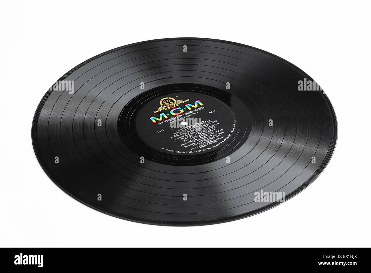 Record music MGM studio sound carrier historical disc Stock Photo - Alamy