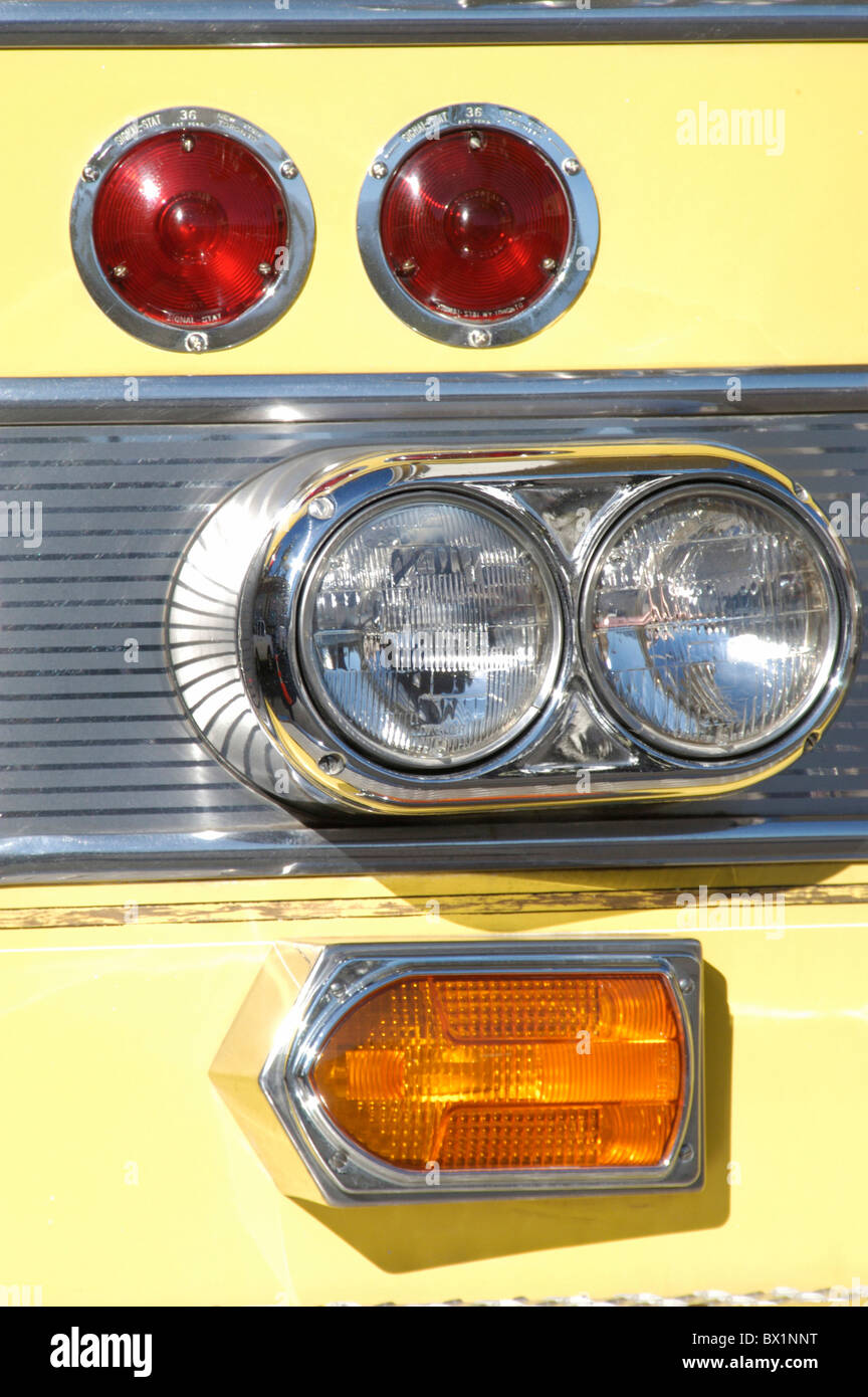 TRUCK detail fire engine yellow fire department truck car automobile ...