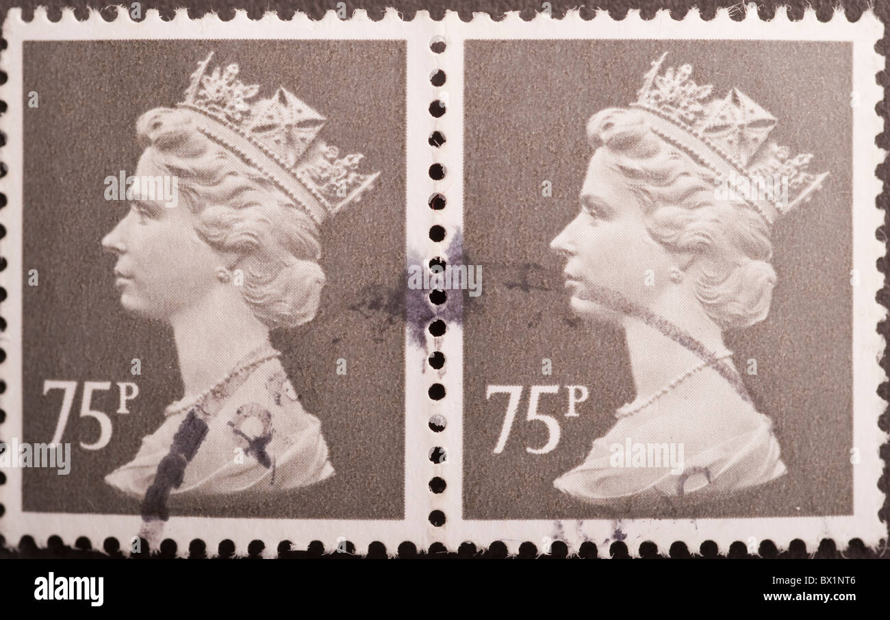 United Kingdom Postage Stamp 75p, Machin Stock Photo - Alamy