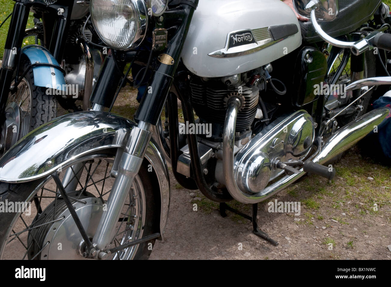 Norton Motorbike in Motorcycle Rally Stock Photo - Alamy