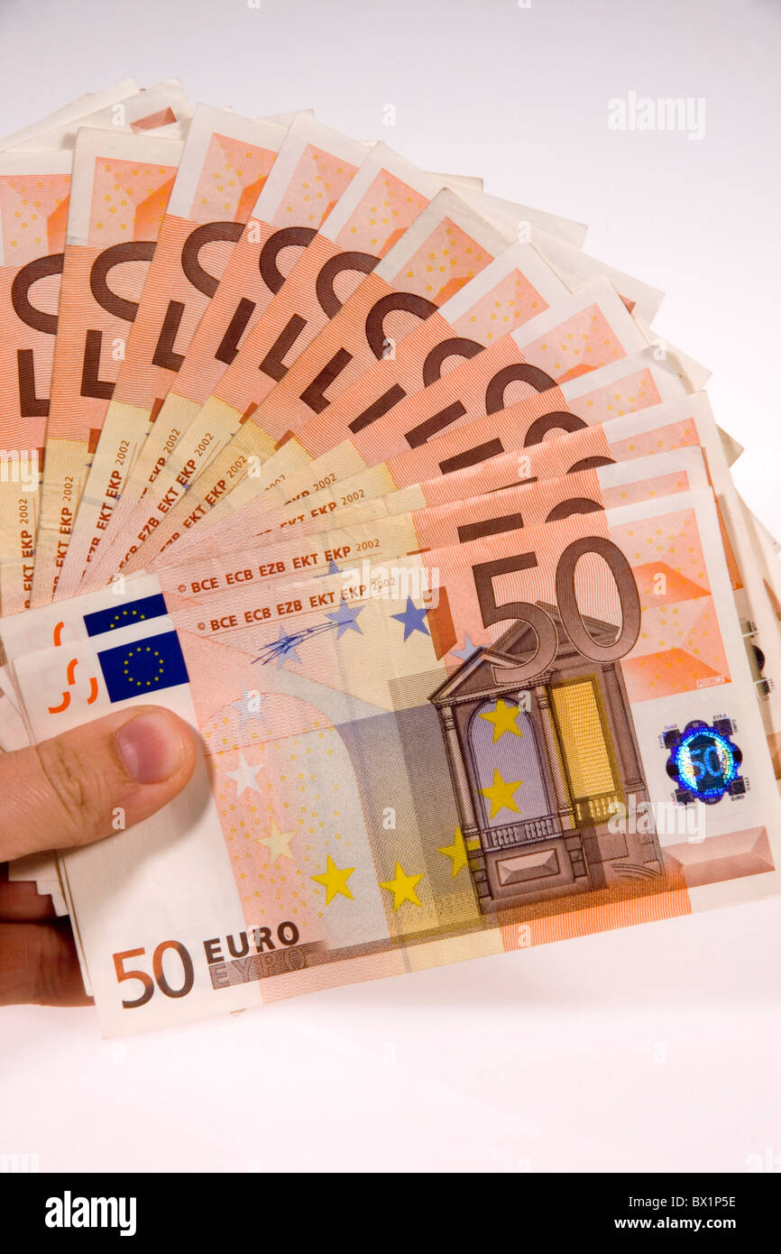 Euro Euro 50 bank notes bills notes bank notes currency finance figures ...