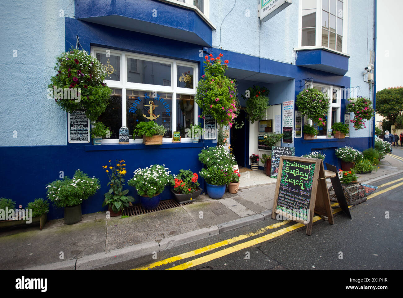 Tenby Town Center Pembrokeshire Wales UK Stock Photo - Alamy