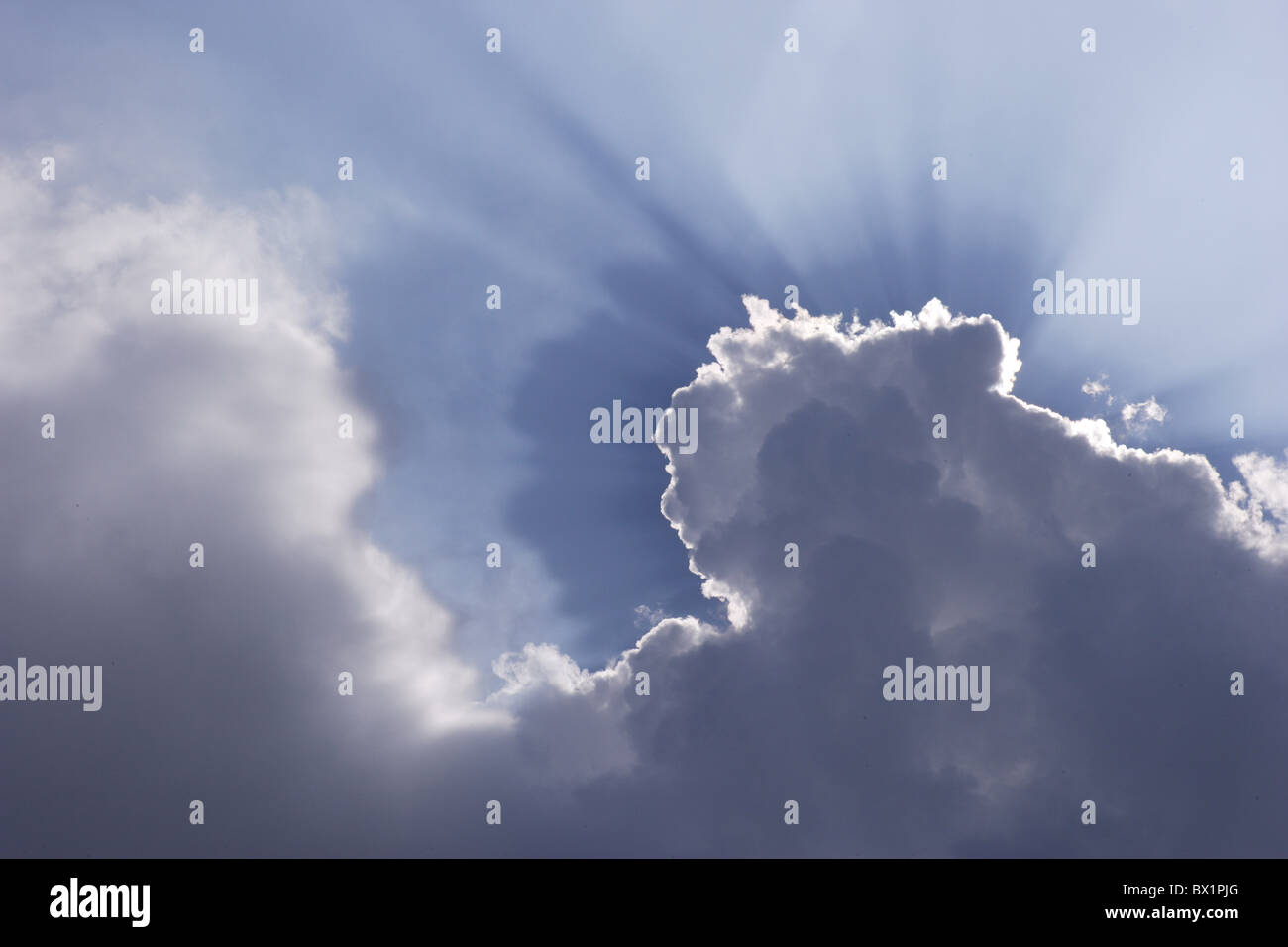 cloud sky clouds skies sky rays beams sunrays Stock Photo - Alamy