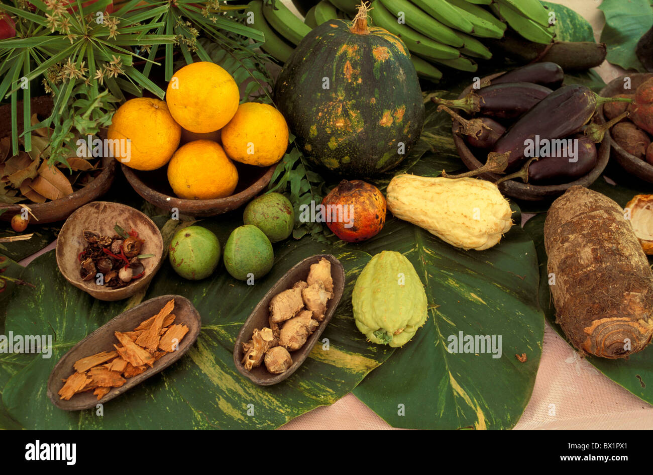 agriculture different exotic food Saint Lucia Caribbean tropical fruit ...