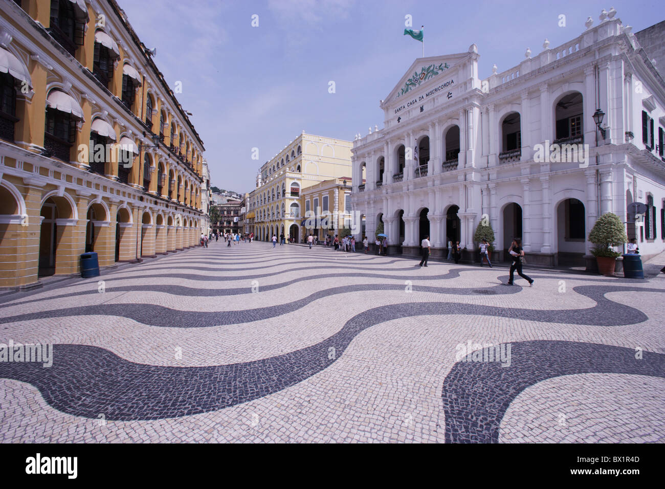 China Asia Macao Macau city Largo do Senado senate place UNESCO world ...