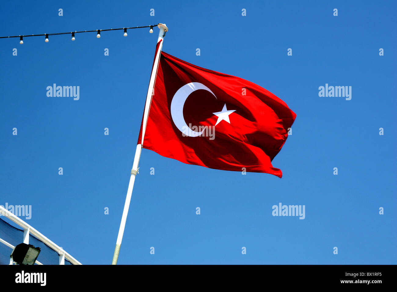 Flying turkish flags hi-res stock photography and images - Alamy