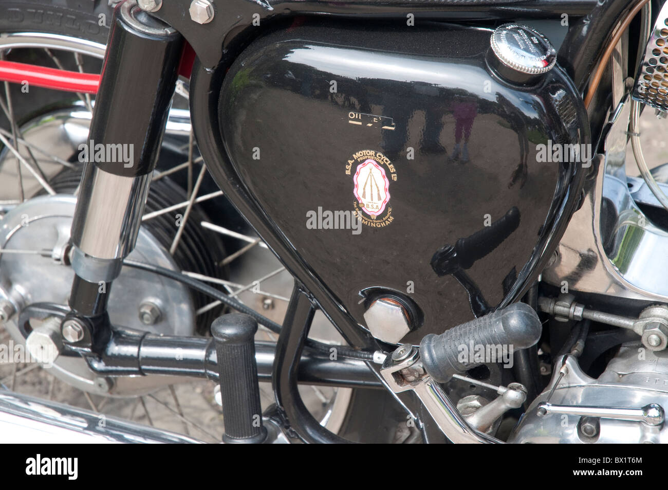Detail of BSA Motorcycle in Motorcycle Rally Stock Photo - Alamy