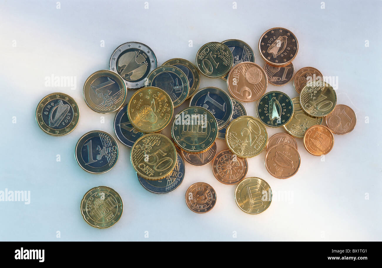 Coin Coins Currencies Currency Cutout Denomination Denominations Ecb ...