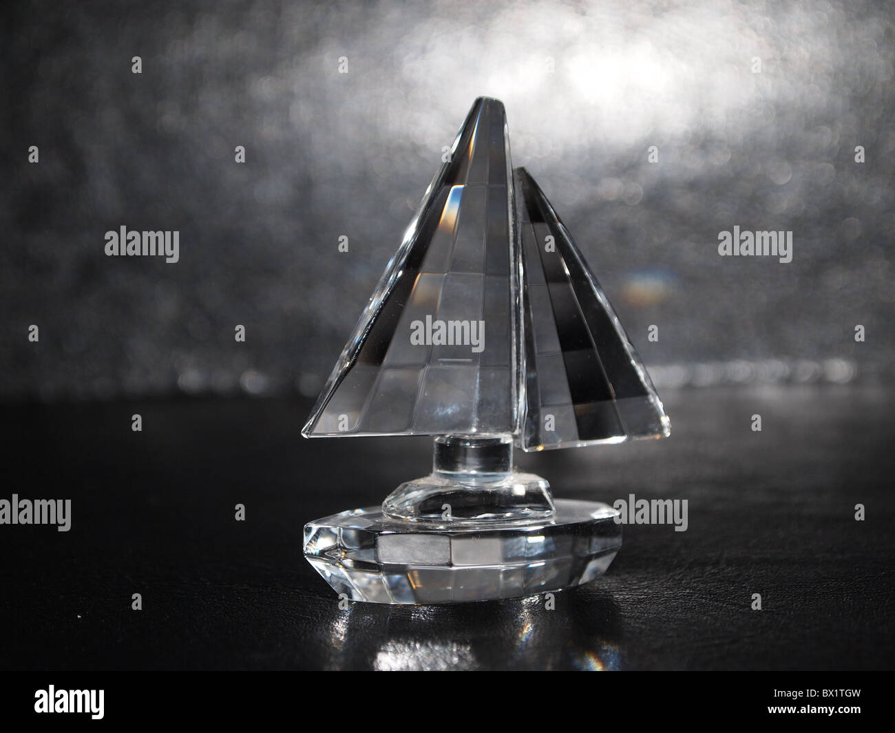 Studio shot of Crystal Yacht Stock Photo - Alamy