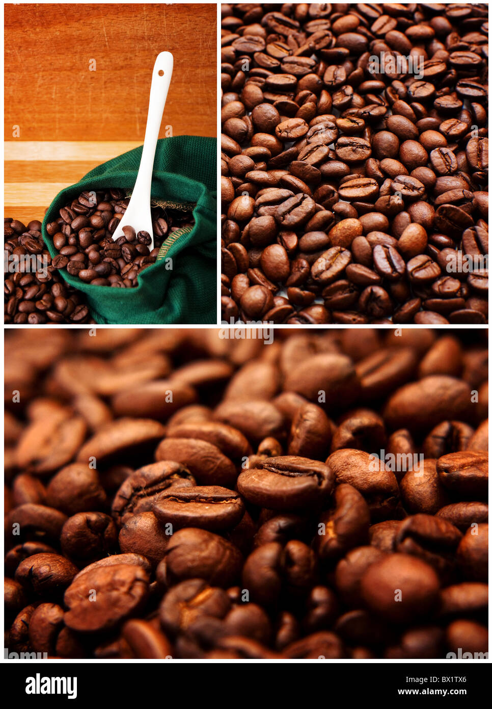 Beautiful brown coffee beans, close up image Stock Photo - Alamy