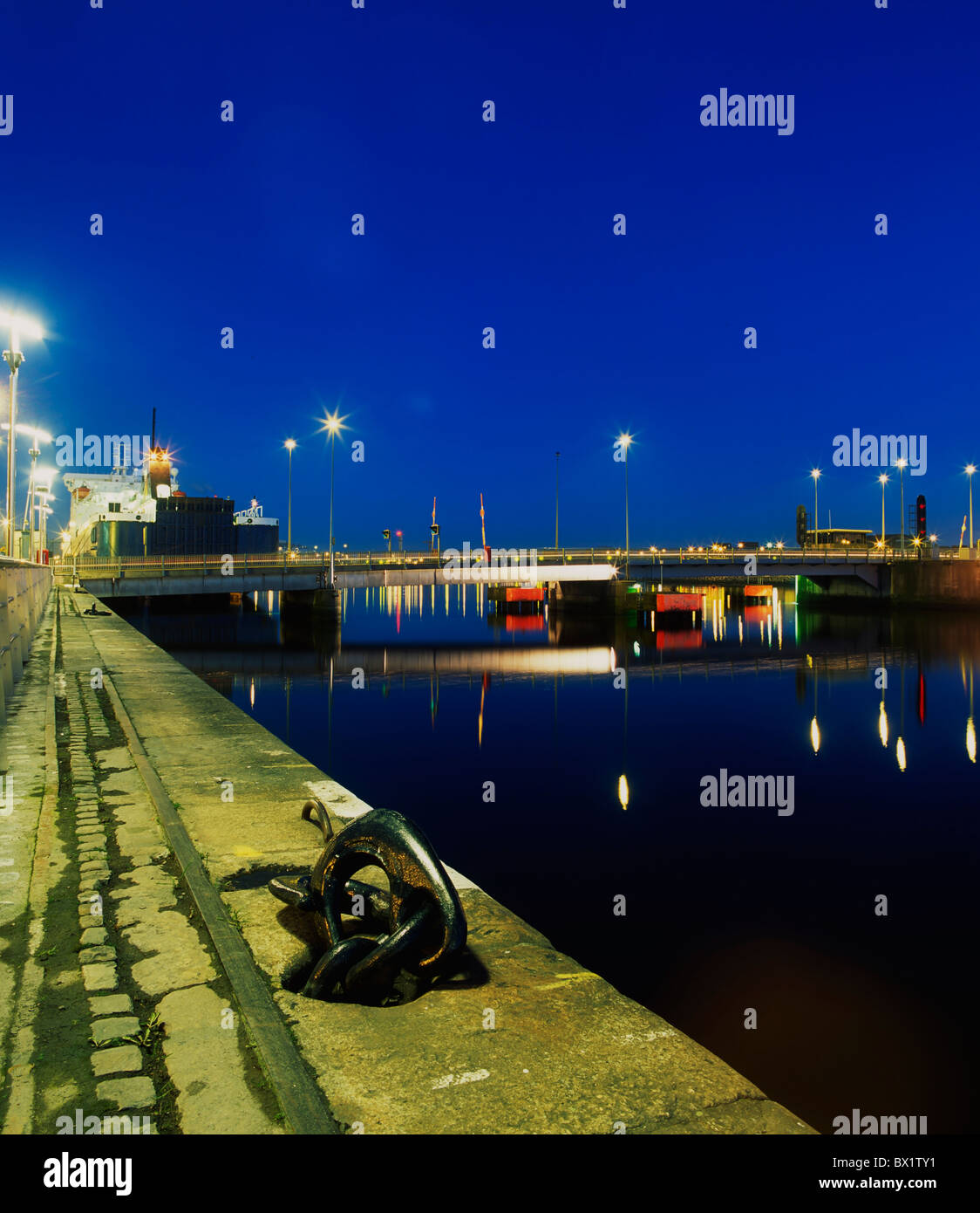 East Link Bridge & River Liffey, Dublin, Co Dublin, Ireland Stock Photo ...