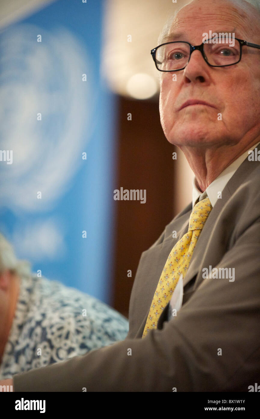 Swedish politician Hans Blix attends the UN Forum in London on June 12 ...