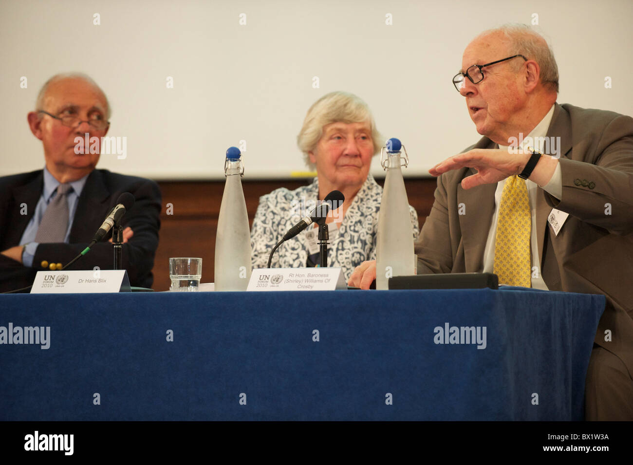 Students and professionals attend the UN Forum in London on June 12 ...