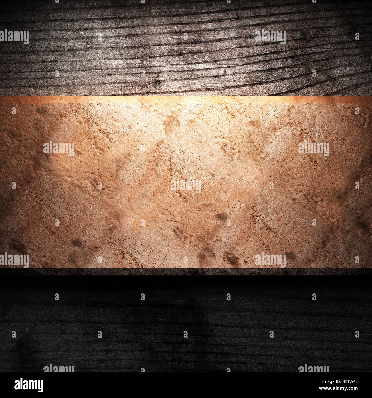 golden plate on wood Stock Photo - Alamy