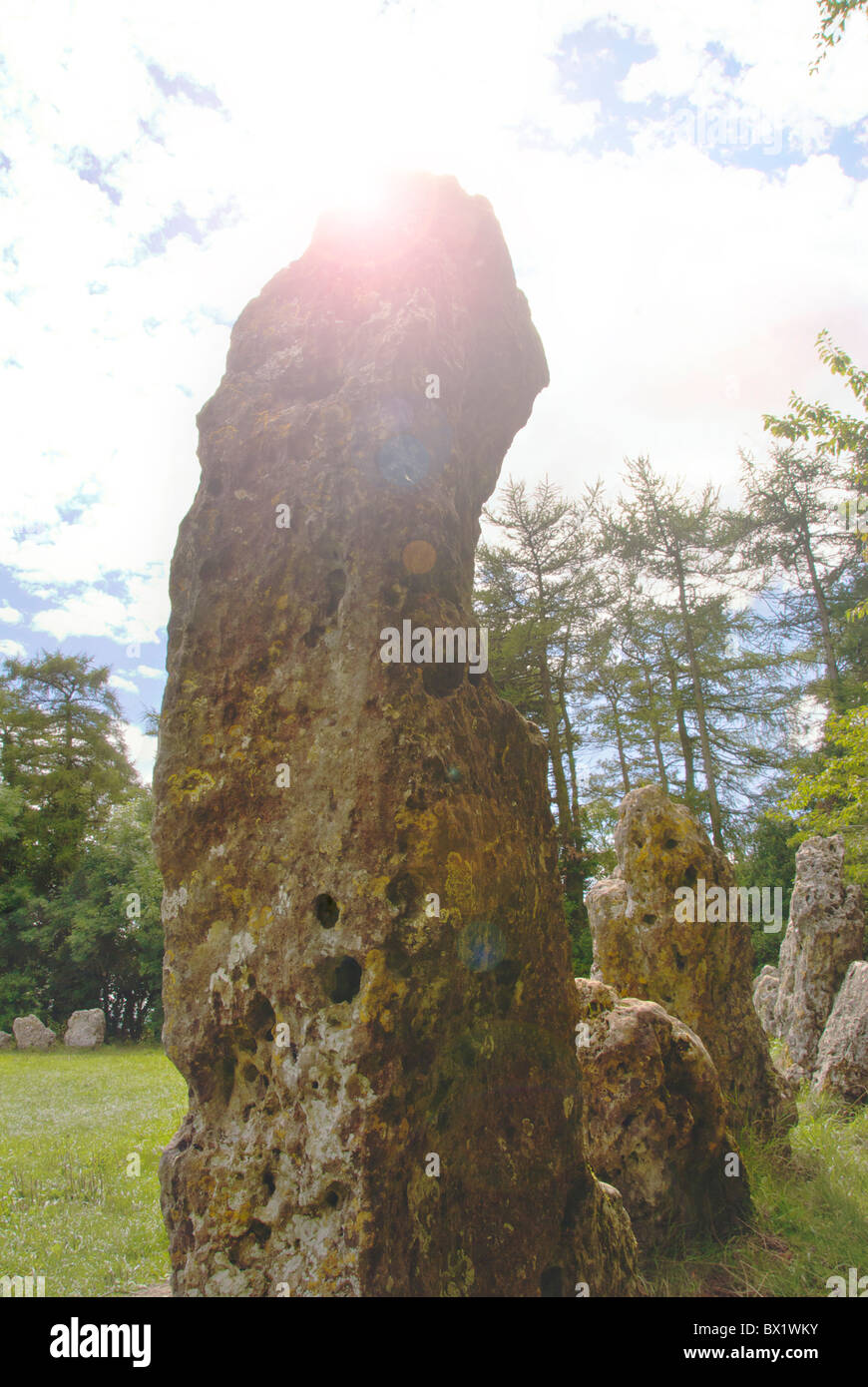 Rollright Stones single stone Stock Photo - Alamy