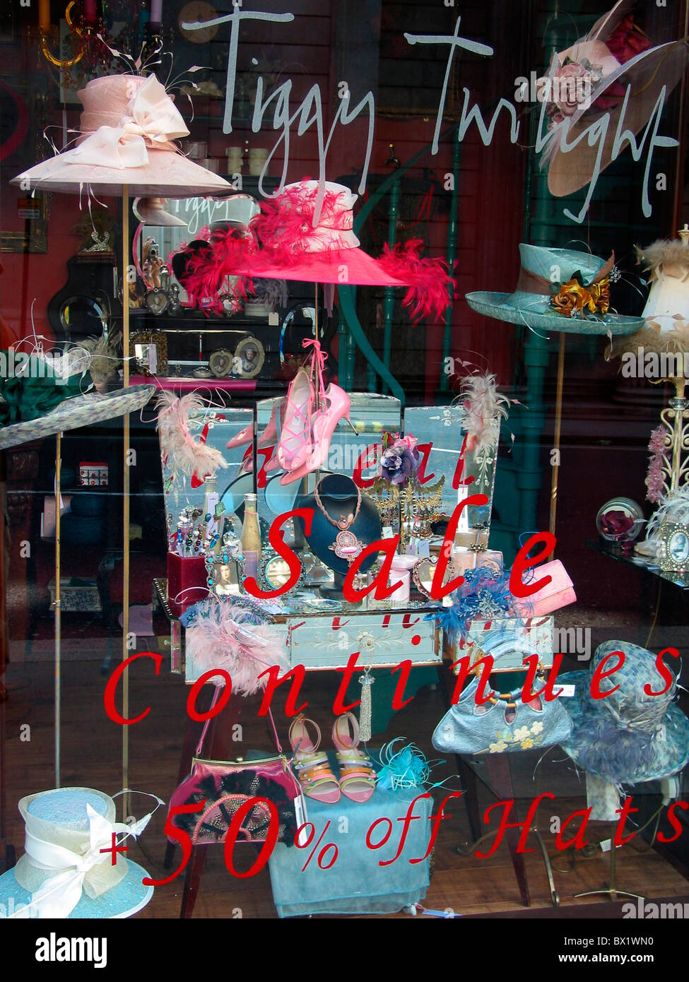 Boutique business display window Fashion fashion Great Britain Europe ...