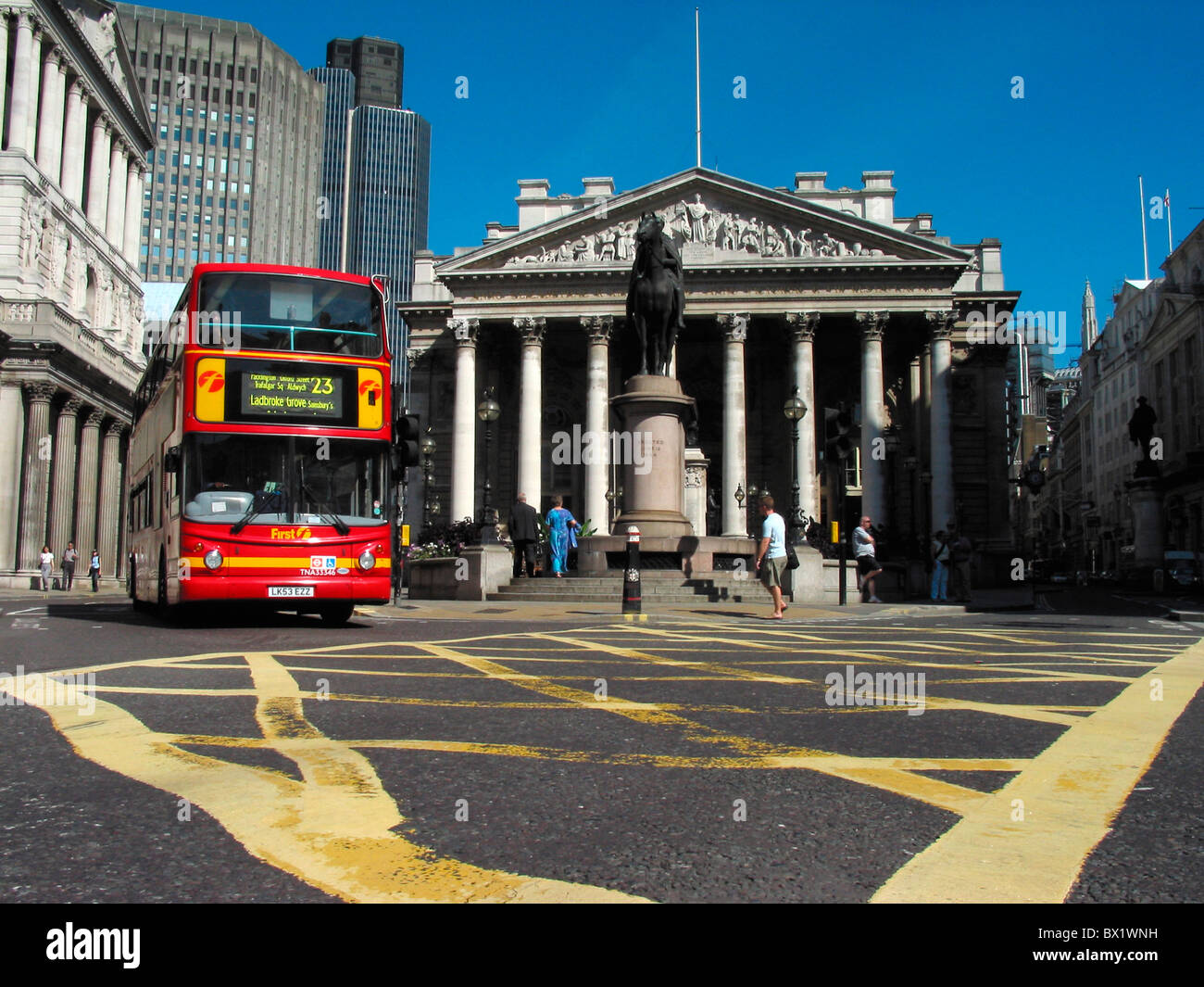 bus double decker England Europe Exchange Financial District floor ...