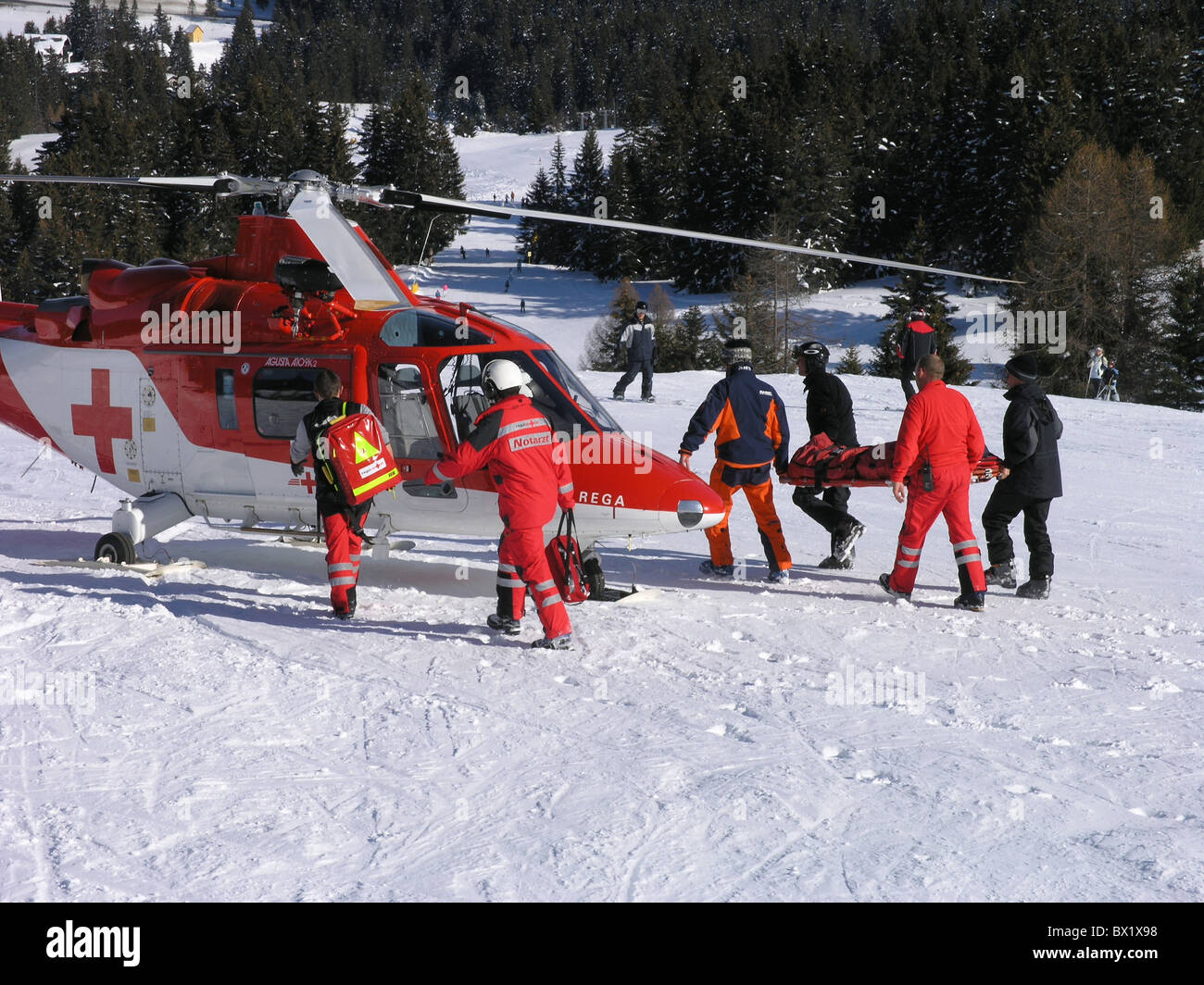 Rescue red cross helicopter High Resolution Stock Photography and ...